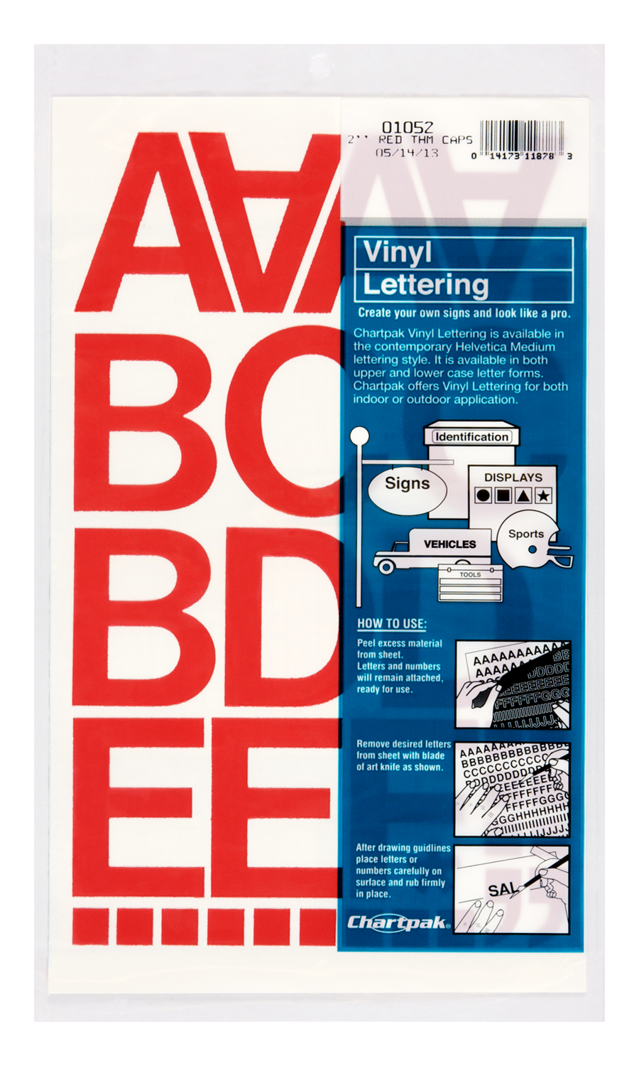 Chartpak 2" Red Vinyl Capital Letters & Numbers – Chartpak Factory Store