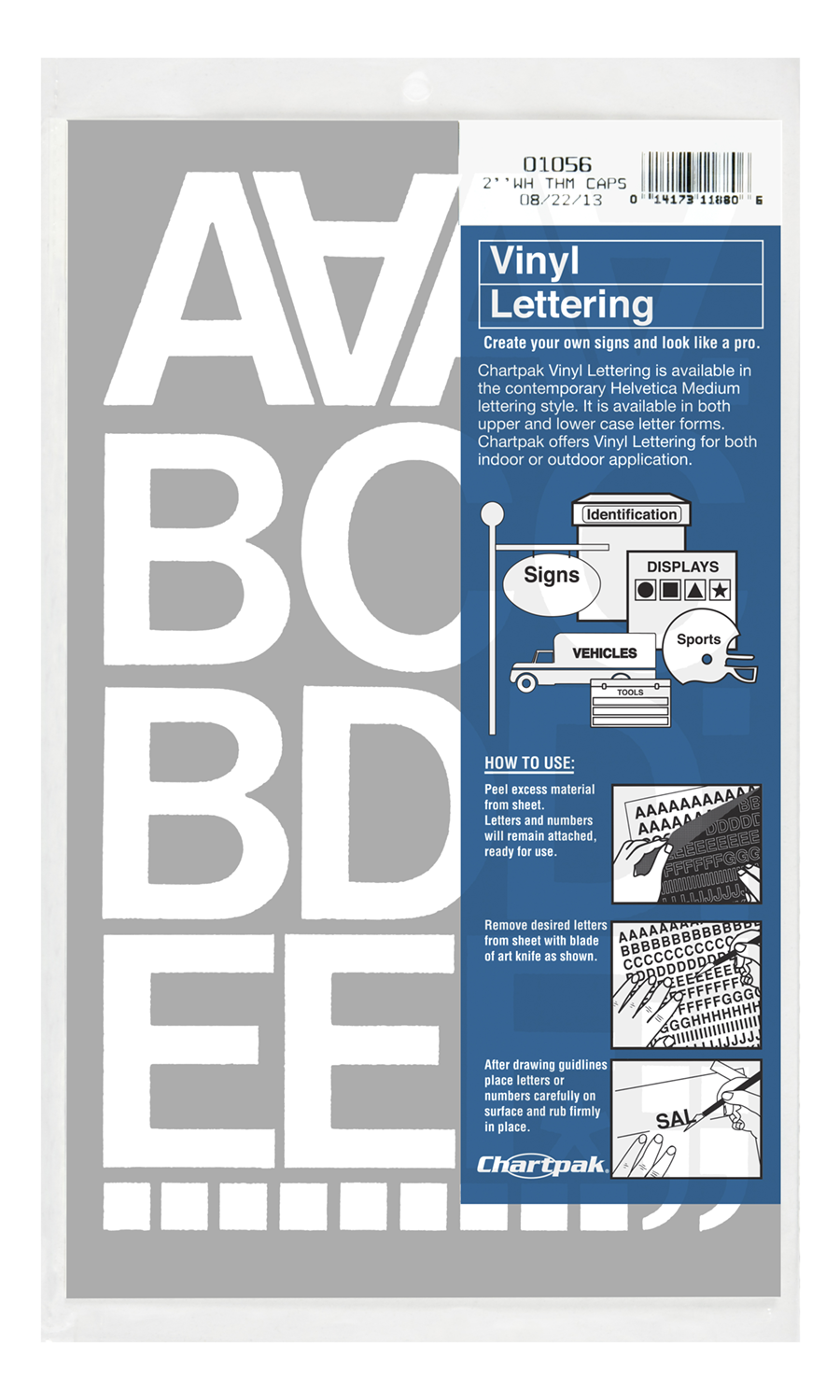 Chartpak 2" White Vinyl Capital Letters & Numbers – Chartpak Factory Store