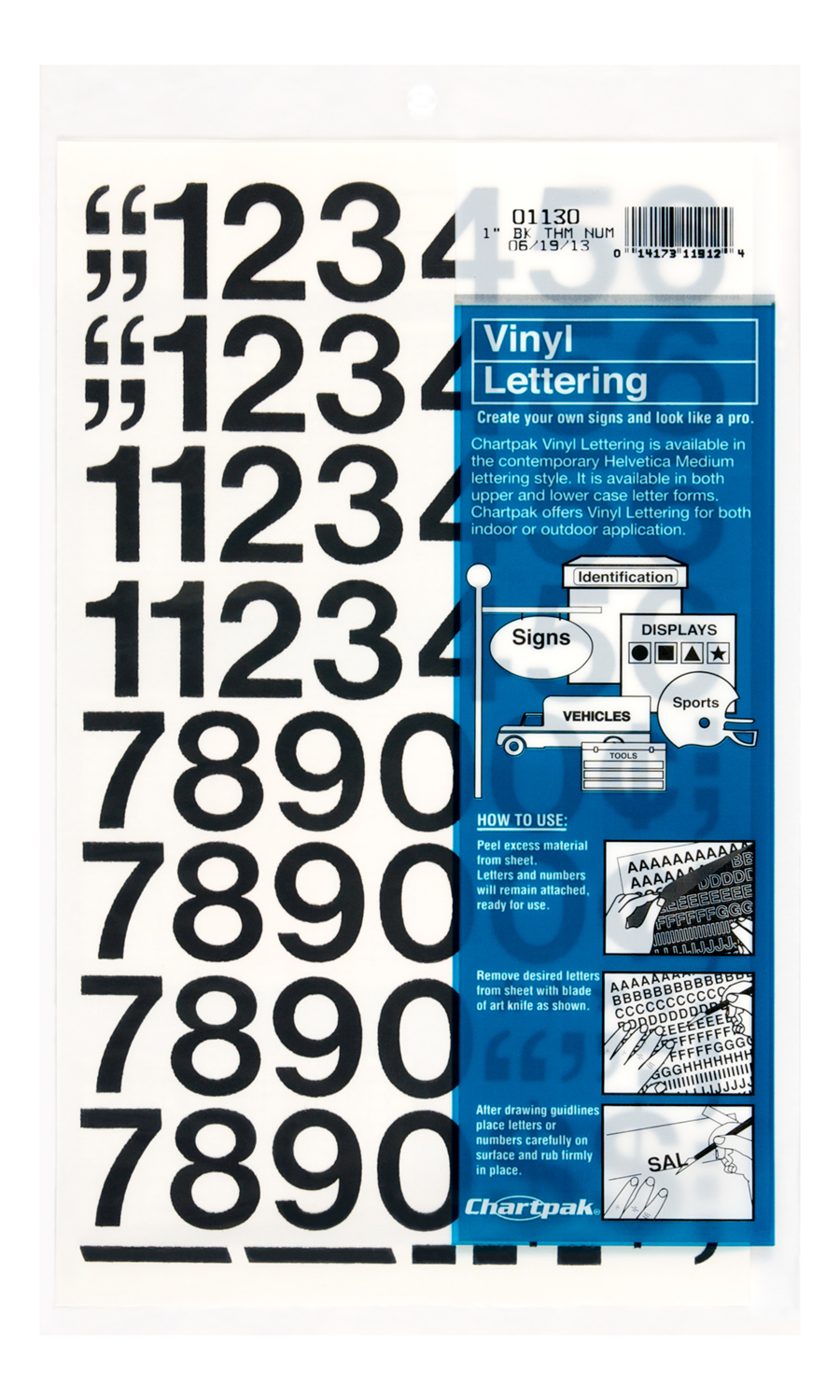 Chartpak 1" Black Vinyl Numbers – Chartpak Factory Store