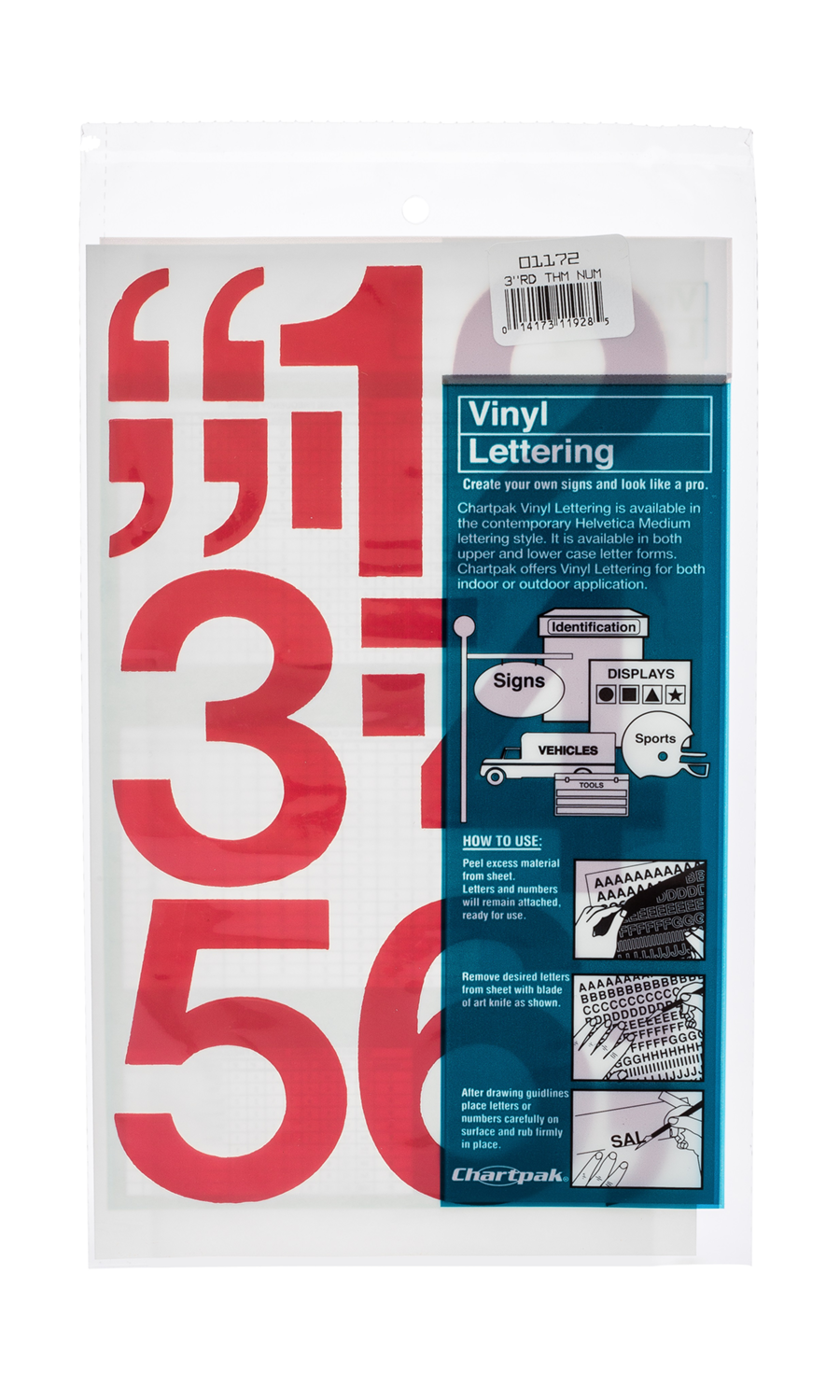 Chartpak 3" Red Vinyl Numbers – Chartpak Factory Store