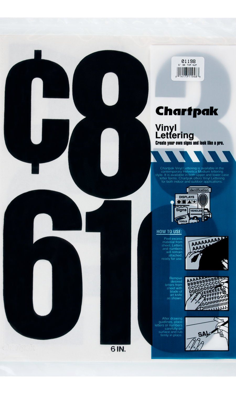 Chartpak 6" Black Vinyl Numbers – Chartpak Factory Store