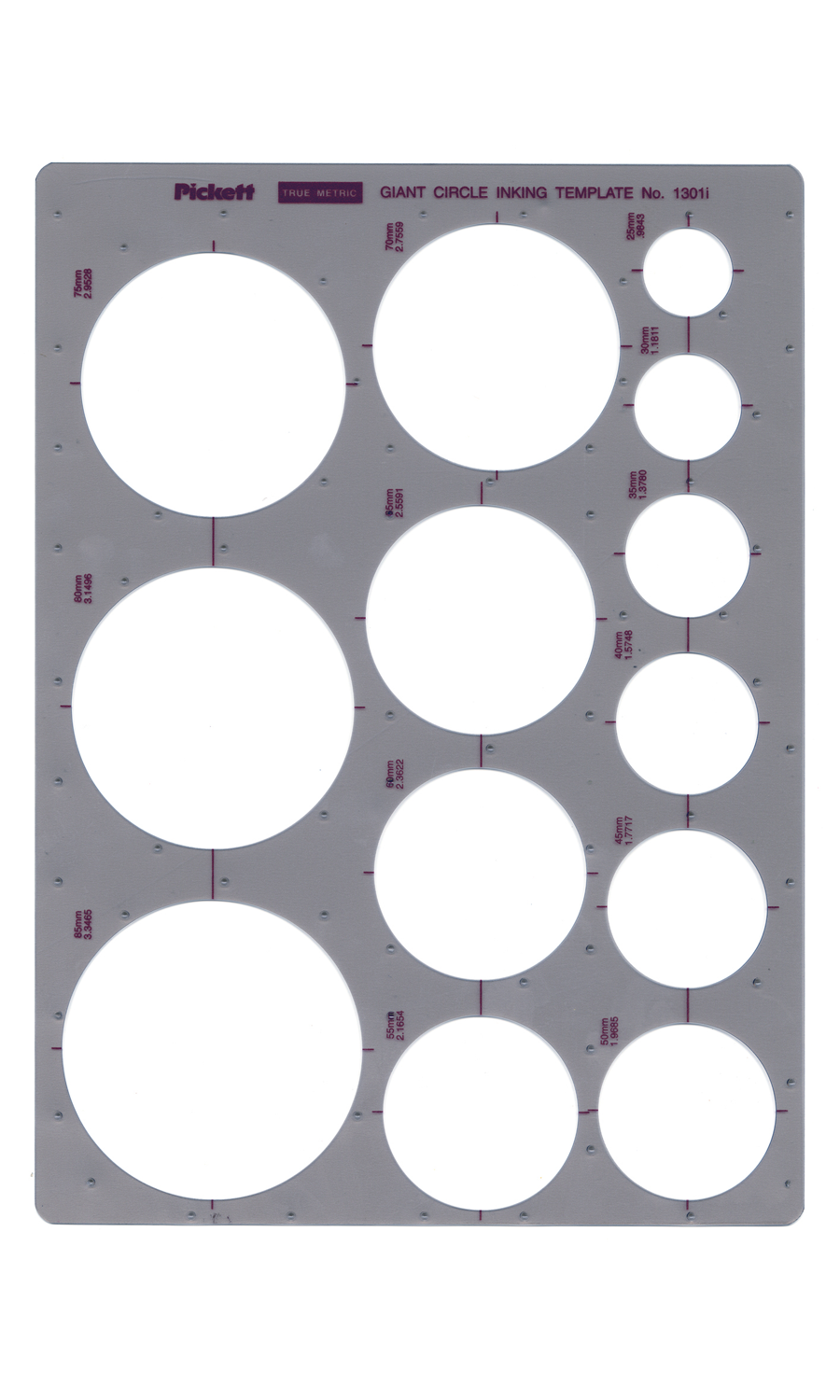 Pickett Giant Metric Circles Template – Chartpak Factory Store