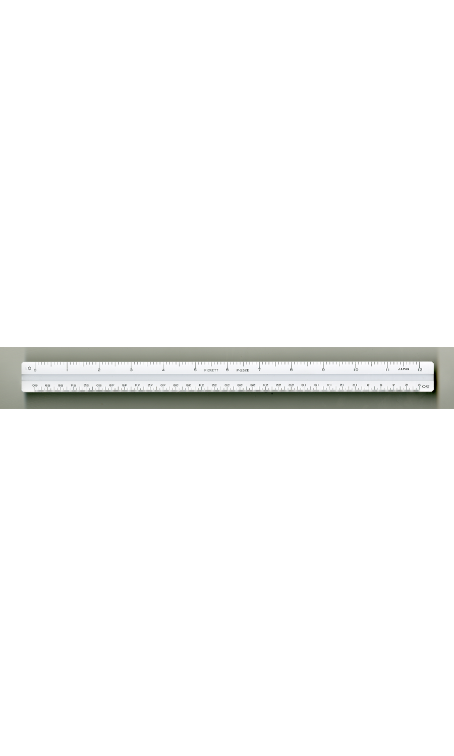 Pickett Professional Engineering Triangular Plastic Scale, 12" Long ...