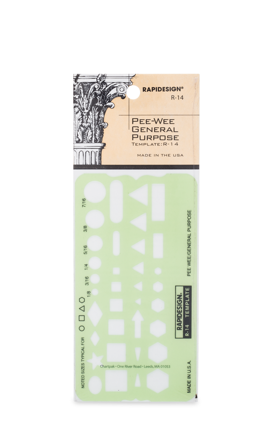 Rapidesign® Pee Wee General Purpose Template – Chartpak Factory Store