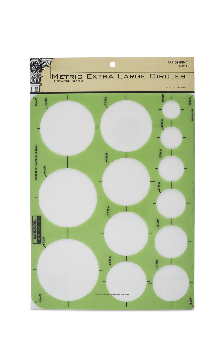 Rapidesign® Metric Extra Large Circle Template – Chartpak Factory Store