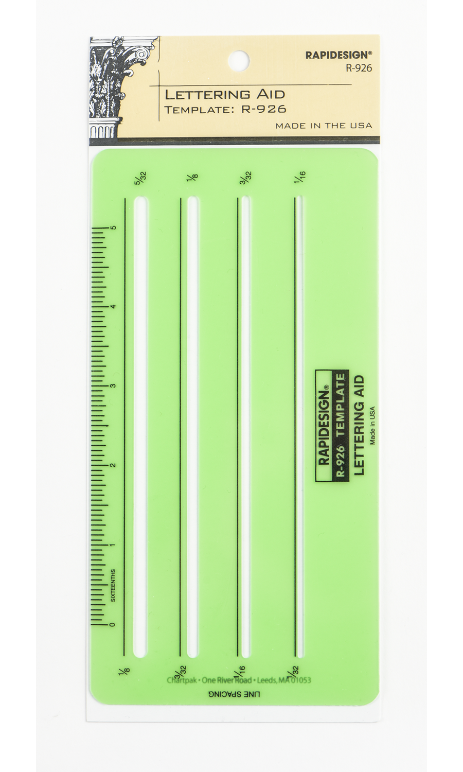Rapidesign® Lettering Aid, 1/16", 3/32," 1/8", 5/32" Sizes – Chartpak ...